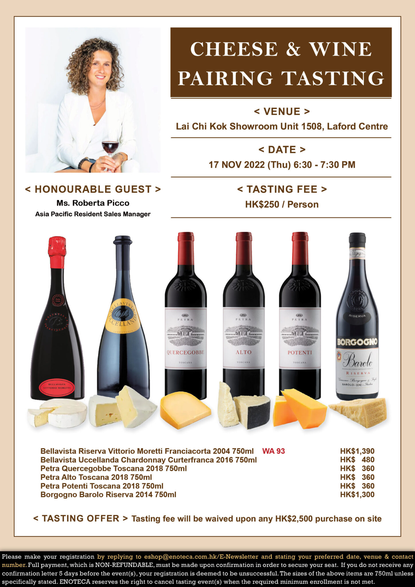Cheese & Wine Tasting Event - ENOTECA WINE